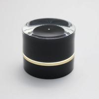 China 5ml Cosmetic Cream Jar Empty Acrylic Black Double Wall Polypropylene for sale