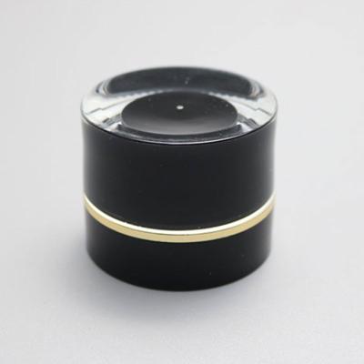 China 5ml Cosmetic Cream Jar Empty Acrylic Black Double Wall Polypropylene for sale