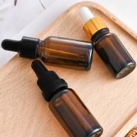 China PP Sanitation Amber Bottle Essential Oil Glass Bottle With Droppers for sale
