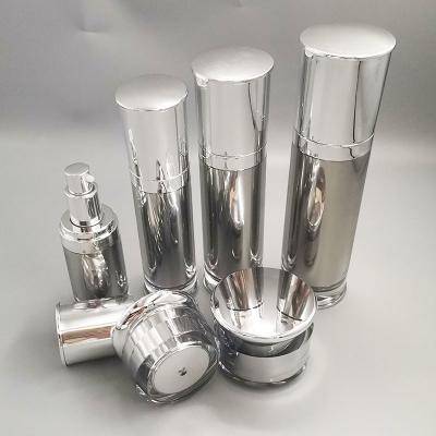 China PETG Empty Acrylic Cosmetic Packaging Set For Travel Lotion Bottle And Jar for sale
