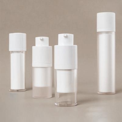 China Airless Cosmetic Non Spill Cream Pump Bottle Travel Dispenser Refillable Containers for sale