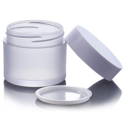 China 50G Empty Clear Small Round Cosmetic Cream Jar With Lids for sale