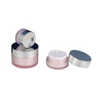 China Pink Skincare Packaging Container Acrylic Cream Jars Custom Portable for sale