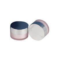 China Pink Skincare Packaging Container Acrylic Cream Jars Custom Portable for sale