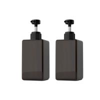 China PETG Square Lotion Bottle Pump Dispenser OEM 450ml for sale