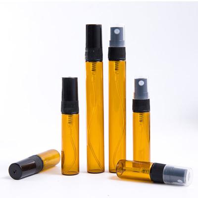 China Sub Bottling Brown Glass Spray Bottle 3ml 5ml 10ml For Perfume for sale