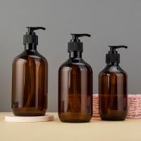 China 500ml Plastic Pump Dispenser Bottles Transparent Cosmetic Packaging for sale
