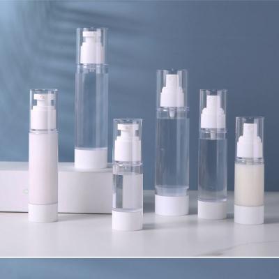 China Clear Pump Dispenser Bottle Vacuum Travel Cosmetic Bottles Container for sale