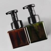 China 450ml Amber Empty Plastic Cosmetic Foaming Bottle Dispenser for sale