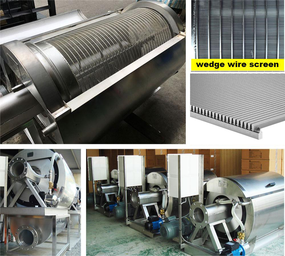Separation screen in Poultry offal processing/filtering Separation screen in Poultry offal processing/filtering