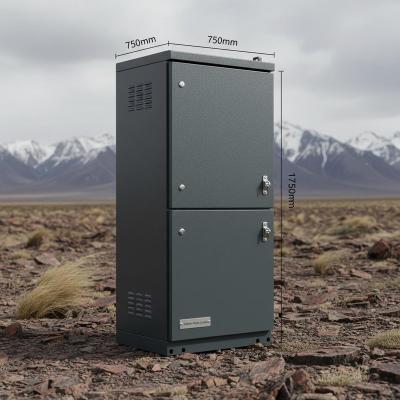 China 750mm 750mm 1750mm Outdoor Power Cabinet Featuring Powder Coating Surface Treatment and External Size 600 800 450mm Ideal for Harsh Environments for sale