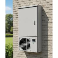 China Wall Mount Outdoor Power Cabinet with One Compartment Layout and Air Conditioner With Fans Cooling System Offering Power Control for sale