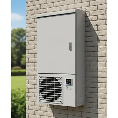 China Wall Mount Outdoor Power Cabinet with One Compartment Layout and Air Conditioner With Fans Cooling System Offering Power Control for sale