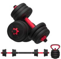 China Multifunctional Cement Dumbbell Barbell Sets Dumbbell Barbell Kettlebell Set For Men for sale
