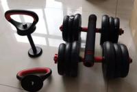 China Multifunctional Cement Dumbbell Barbell Sets Dumbbell Barbell Kettlebell Set For Men for sale