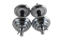 China Adjustable Home Gym Fitness Dumbbells Electroplate 20kg Barbell Dumbbell Set for sale