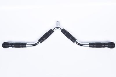 China Multi Functional V Shaped Cable Attachment Biceps Triceps V Bar With TPR Round Grip for sale