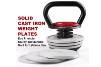 China 23*20.8*30cm Adjustable Fitness Kettlebells 40lb Cast Iron Paint Hand Held Dumbbells for sale
