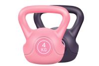 China Multicolor Friendly Free Weight Kettle Dumbbells Cement Kettlebells Pink Purple Grey for sale