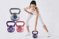 China Multicolor Friendly Free Weight Kettle Dumbbells Cement Kettlebells Pink Purple Grey for sale
