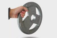 China Custom Logo Grey Fitness Weight Plates 50mm Cast Iron Olympic Plates for sale