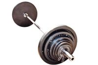 China 2.5lbs-45lbs Competition Weightlifting Bumper Plate Black Cast Iron Barbell Dumbbell for sale