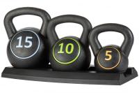 China Unisex Workout Fitness Kettlebells 30LB PP Sand Filled Cement Body Solid Kettlebell Set for sale