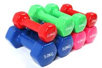 China Fitness Hexagon Weightlifting 10KG Neoprene Dumbbells Set High Compressive Resistance for sale
