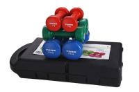 China Fitness Hexagon Weightlifting 10KG Neoprene Dumbbells Set High Compressive Resistance for sale