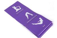 China Light Foldable Fitness Exercise Mat Printed PVC Yoga Mat Kit With Poses for sale