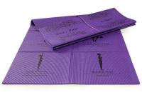 China Light Foldable Fitness Exercise Mat Printed PVC Yoga Mat Kit With Poses for sale