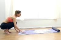 China Multifunctional Foldable Yoga Gym Stuff Custom Logo Non Toxic Cork TPE Yoga Mat for sale