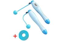 China Anti Winding Oem Fitness Jump Ropes Length Adjustable Pvc Coated Steel Weighted for sale
