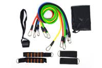 China Durable Custom Logo TPE Exercise Resistance Bands Set 11pcs for sale