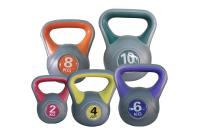 China Men And Women'S 2kgs Home Fitness Kettlebell Plastic Filled With Cement for sale