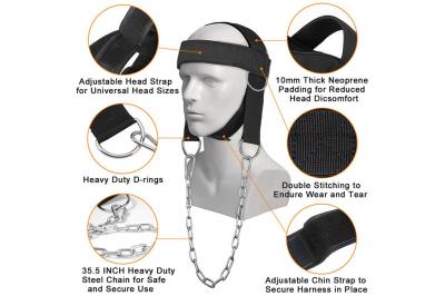 China Fabric Steel Boxing Gym Equipments Neck Head Harness Exercises Weight Lifting Training for sale