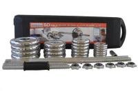 China Adjustable 50kg Barbell Dumbbell Set Free Weights For Bodybuilding for sale
