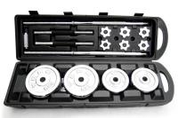 China Free Weight Training Dumbbell Barbell Sets Chrome Adjustable 50kg for sale