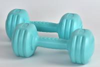 China Colorful Cement Round 1.5kgs Gym Fitness Dumbbells For Wowen for sale