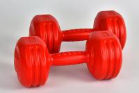 China Plastic Free Weight OEM Cement Filled Dumbbells Home Gym Fitness Weight Lifting Equipment for sale