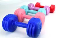 China Hexagon Shape 1kgs Cement Dumbbell , Vinyl Concrete Dumbbells for sale
