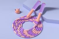 China Jump Segmented Soft 2.5m Beaded Skipping Rope For Kids Women Men for sale