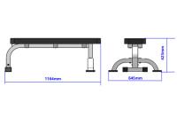 China Fitness L Shaped Dumbbell Flat Bench Workout Commercial OEM for sale