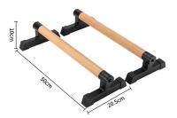 China Fitness Training Solid OEM Push Up Stand 50cm Portable Wooden Inversion Stand for sale