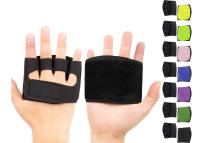China Weightlifting Barbell Fitness Deadlift Training Assist Half Finger Gloves for sale