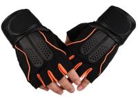 China Hot Sale Half Finger Fitness Glove Wrist Wrapped Lifting Gloves For Strength Training for sale