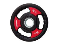 China Barbell Rubber-Coated Colorful Barbell plate with 5cm diameter for sale