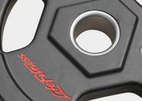 China Fitness Weight Plate For Barbell Rubber Coated Cast Iron Plate in Black Color for sale