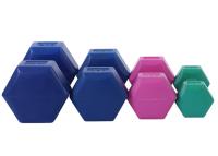 China Custom Logo Hex Weights Pvc Cement Fitness Cheap Dumbbells For Sale for sale