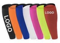 China Elastic Breathable Sport Colorful Right Left Legs Compression Calf Brace Support for sale